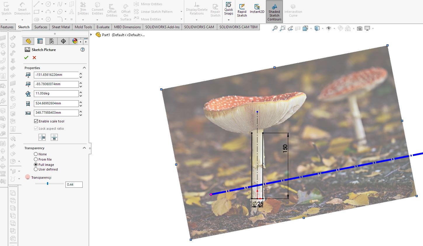 Twelve Tips of Christmas: Tip 6: Using a Sketch Picture in SolidWorks ...